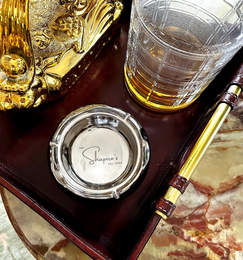 Personalized Ashtray Engraved Ashtray Custom Housewarming Gift Table ...