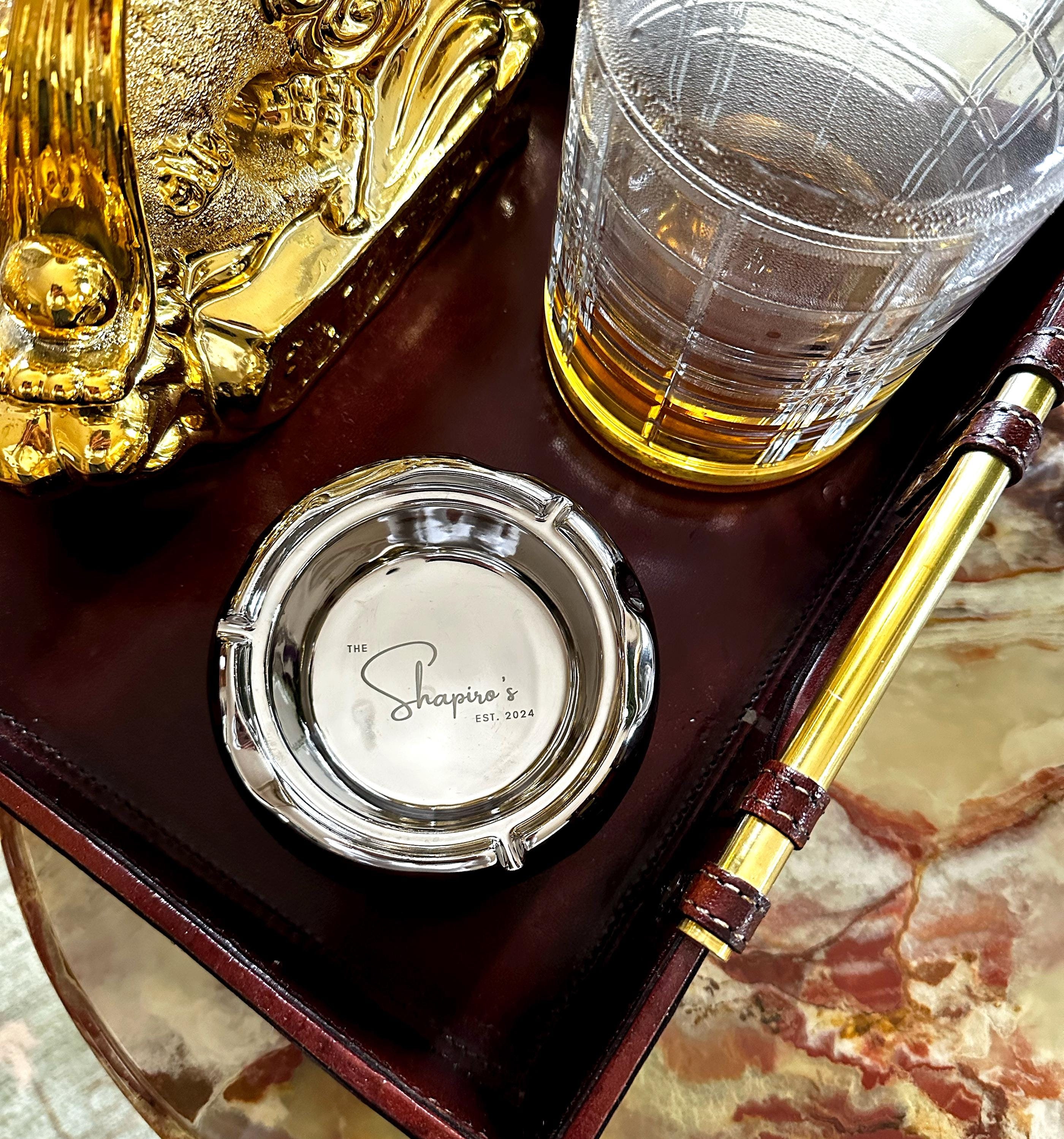 Personalized Ashtray Engraved Ashtray Custom Housewarming Gift Table ...