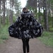 Long Silver Fox Real Fur Cape - Etsy