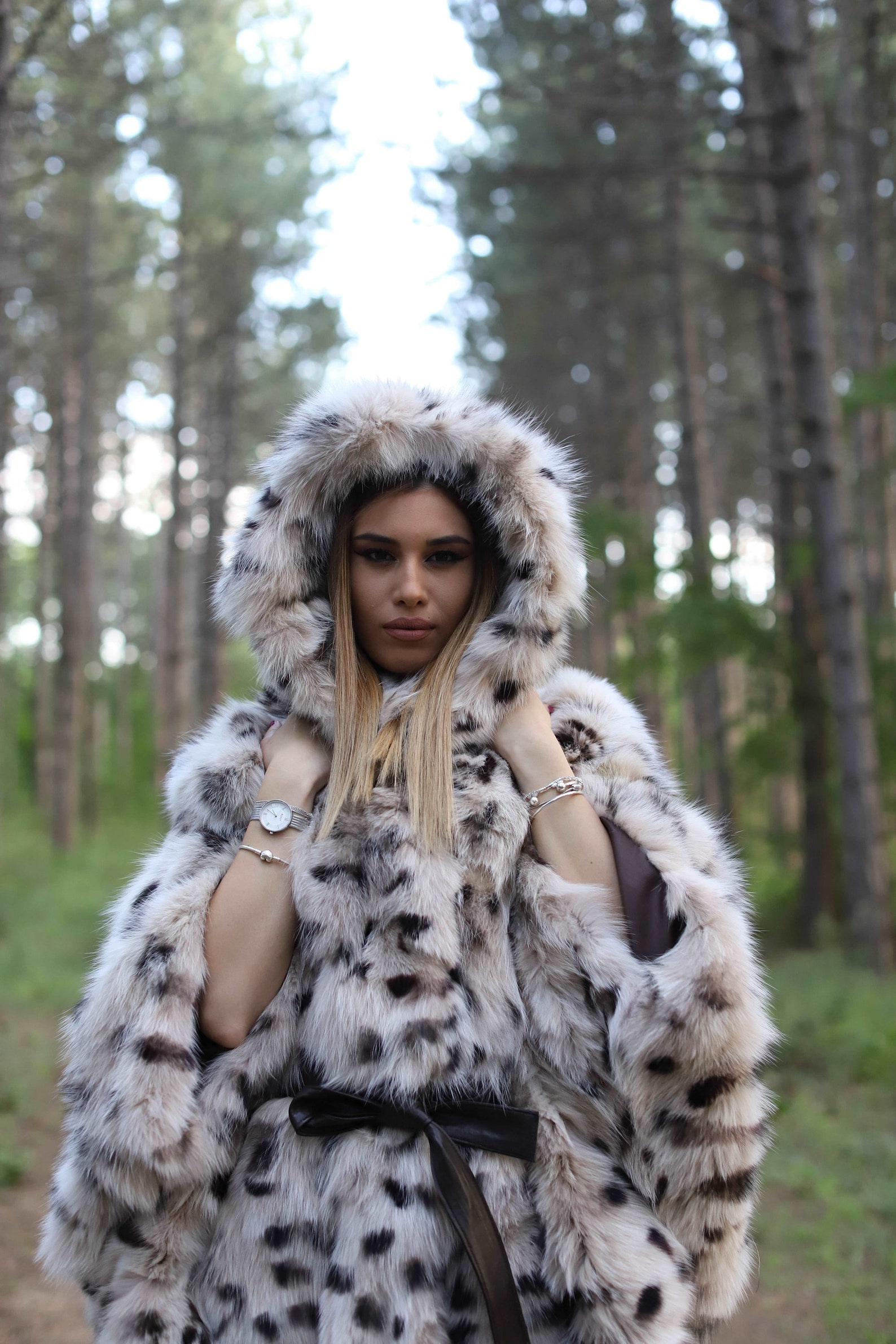 Long Spotted Fox Real Fur Cape - Etsy