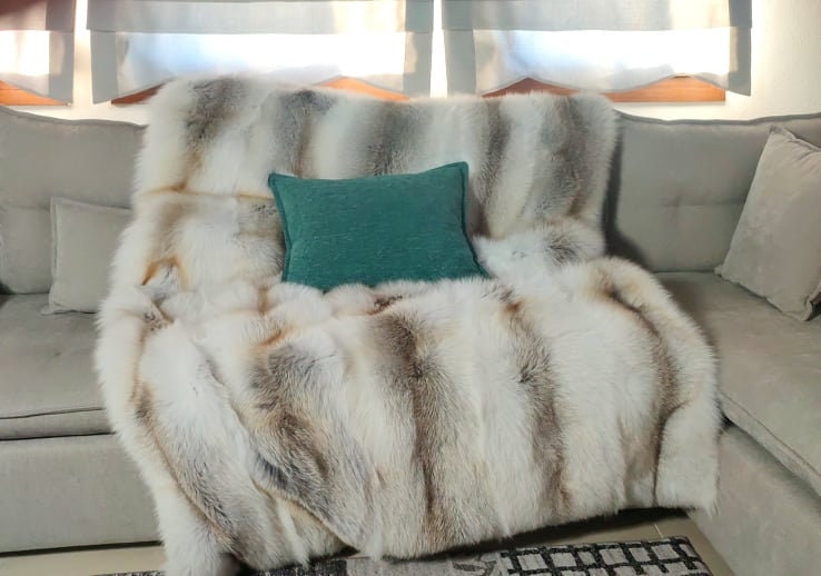 Luxury Real 5 Star Full Skin Fox Fur Throw Blanket - Etsy