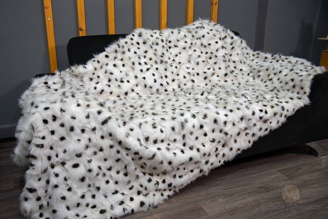 Luxury Real Shadow Spotted Fox Fur Throw Blanket - Etsy