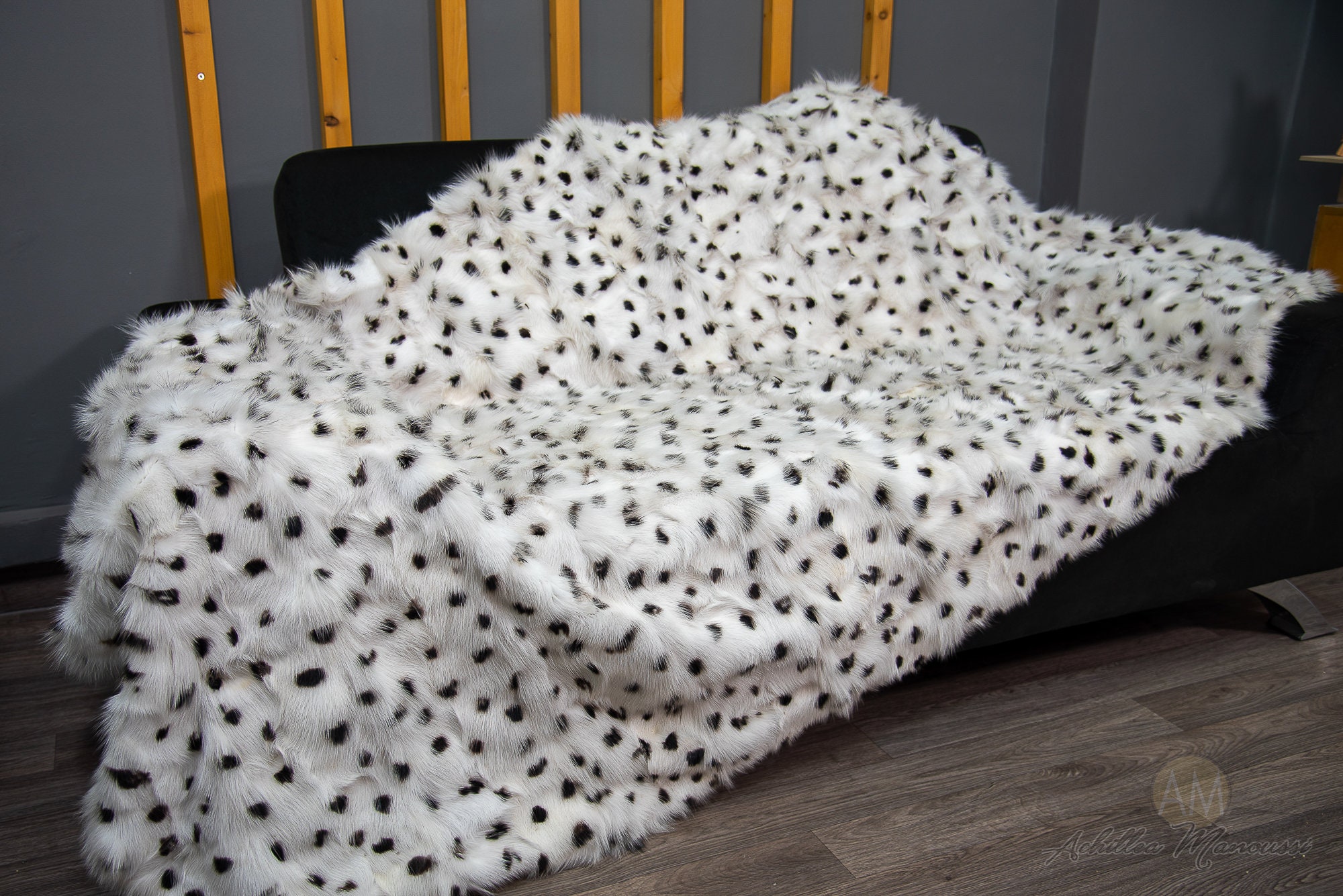 Luxury Real Shadow Spotted Fox Fur Throw Blanket - Etsy Australia