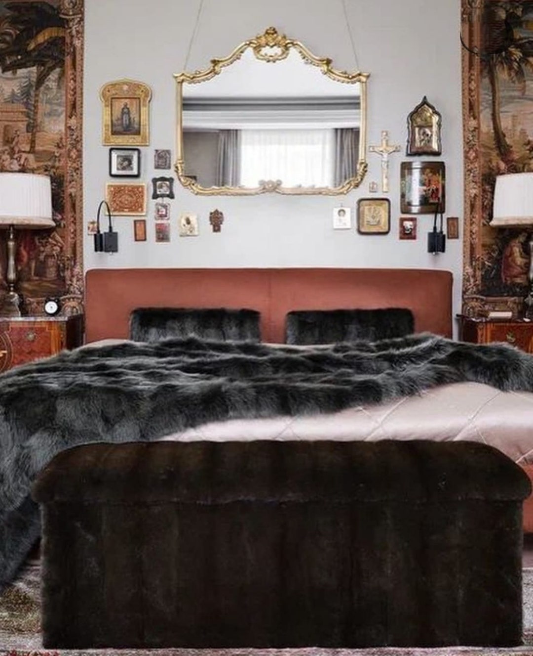 Luxury Real Black Fox-half Skin Fox Fur Throw Blanket - Etsy