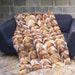 Luxury Real Red Hint Paw Fur Fox Throw Blanket - Etsy