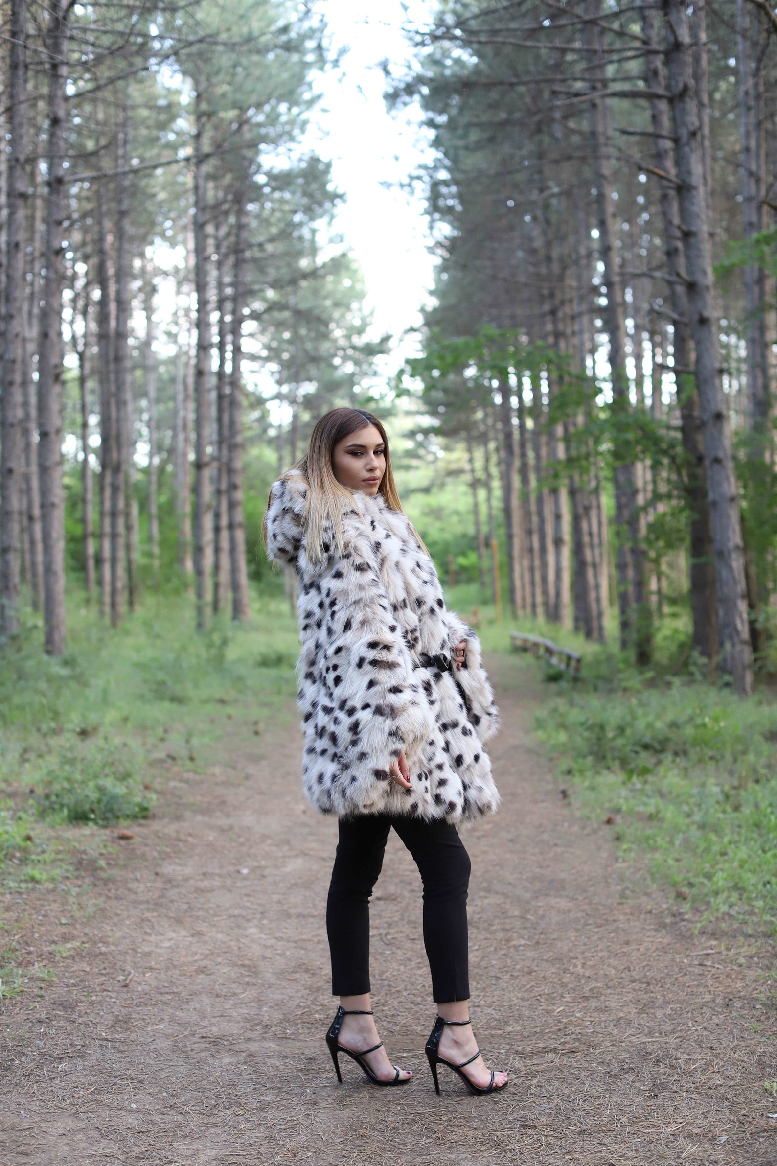 Long Spotted Fox Real Fur Cape - Etsy