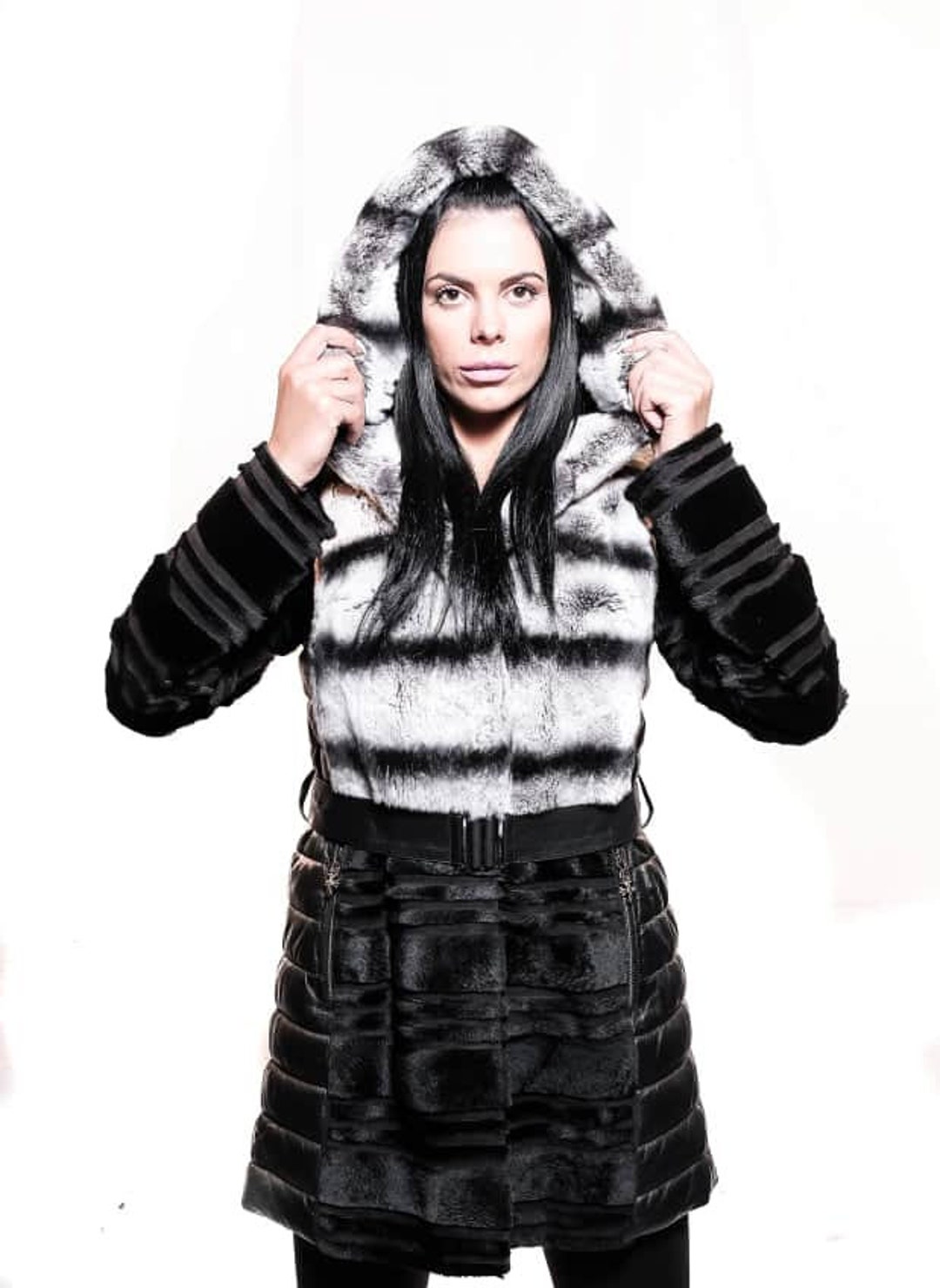 Real Kangaroo Black Coat Mix With Rex - Etsy