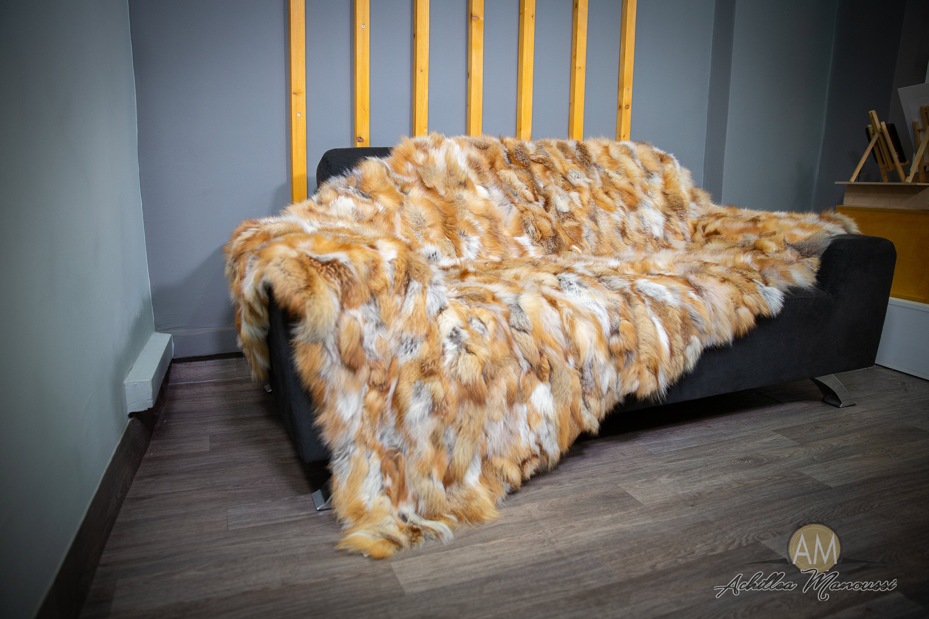 Luxury Real Canada Red Fox Fur Throw Blanket - Etsy