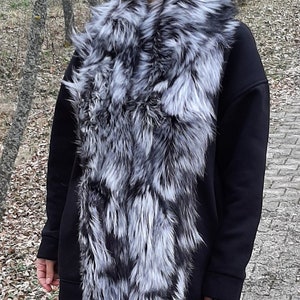 Extra Long Silver Fox Fur Collar - Etsy