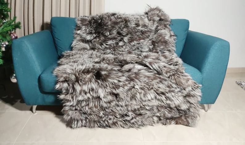 Luxury Real Silver Fox Fur Full Skin With Leather Pcs Included | Etsy