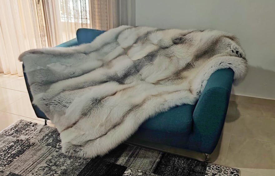 Luxury Real 5 Star Full Skin Fox Fur Throw Blanket - Etsy