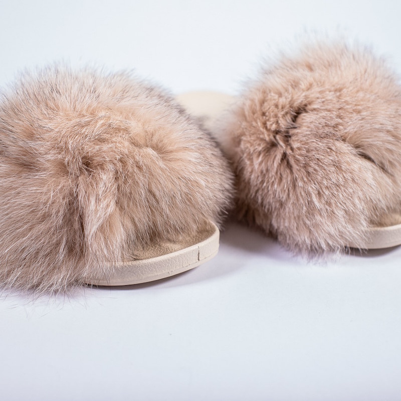 Fur Slides - Etsy