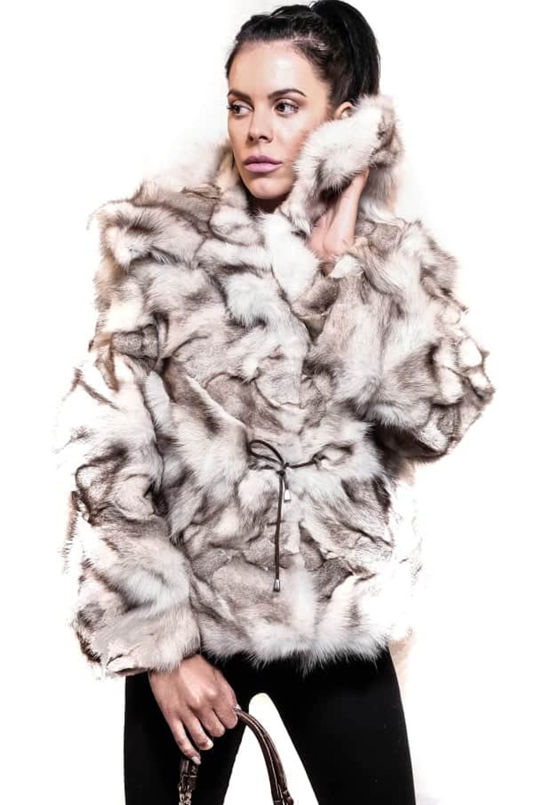 Blue Pcs Real Fox Fur Jacket - Etsy