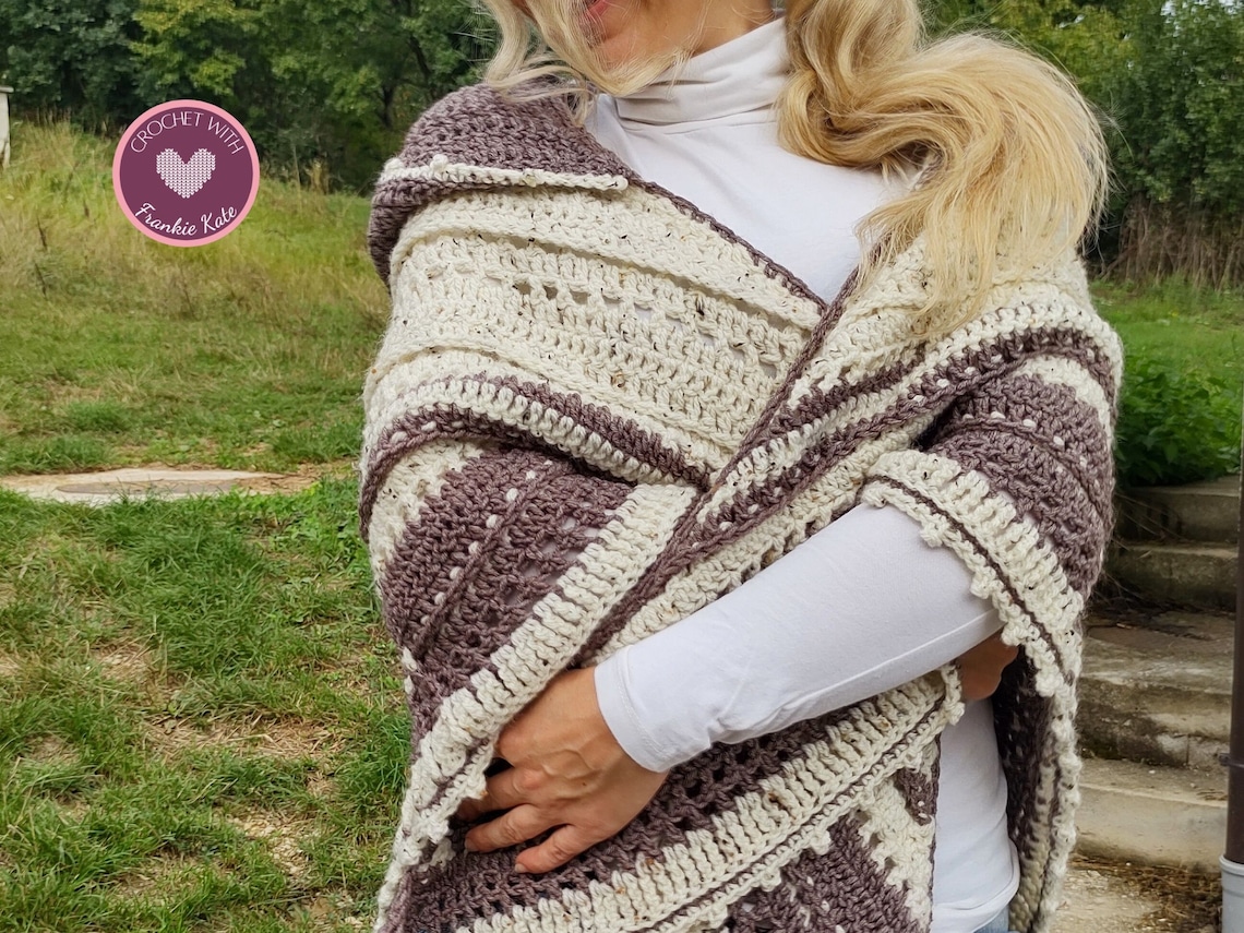 Nova Hooded Triangle Shawl Crochet Pattern PDF Crochet Winter - Etsy