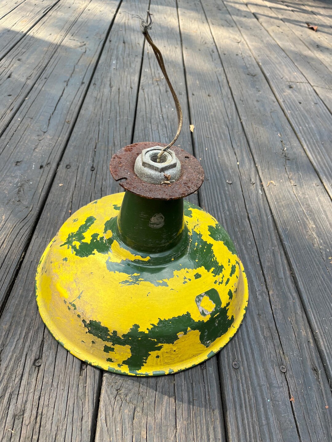 Vintage 1940’s Porcelain Barn Light - Etsy