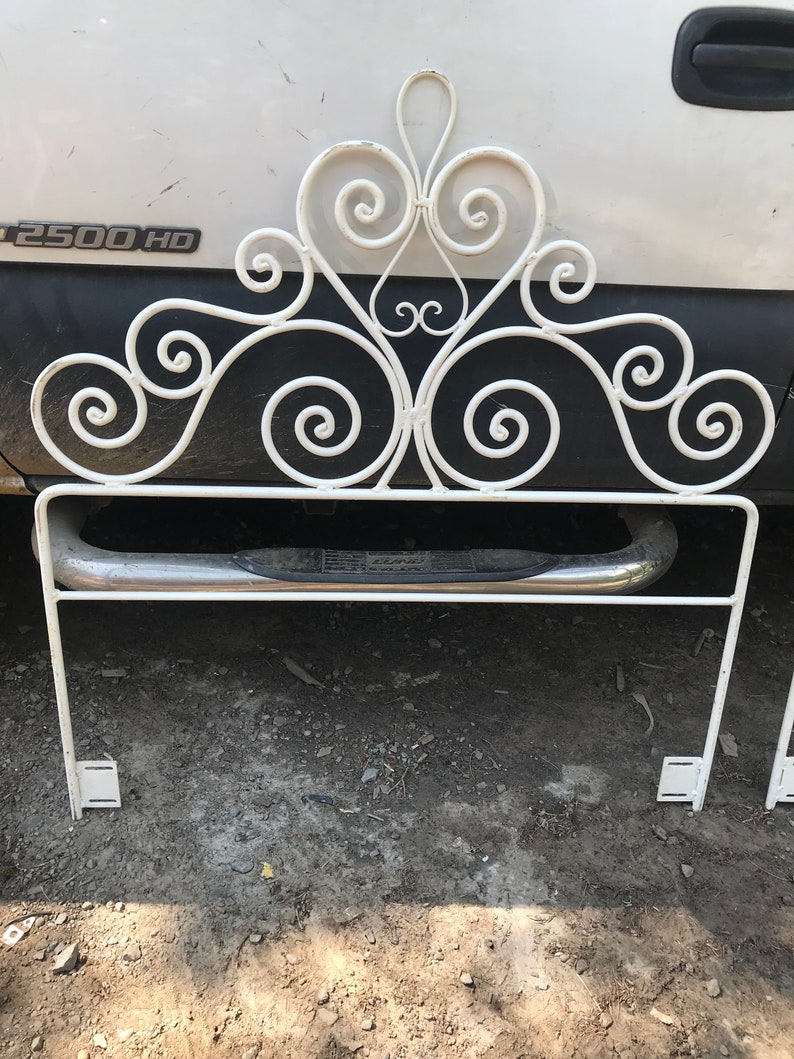 Vintage Victorian Wrought Iron Scroll Twin Headboards - Etsy