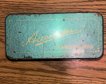 Vintage Singer Sewing Machine Collector Tin Box With 2 Handles by ...