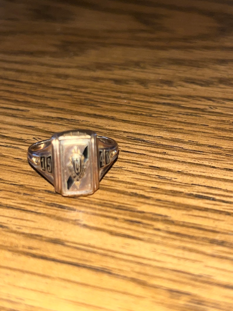 Vintage 10k Gold High School Class Ring 1948 - Etsy
