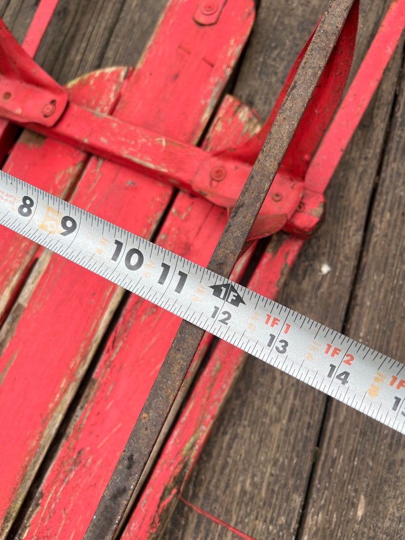 Vintage Wooden Snow Sled - Etsy