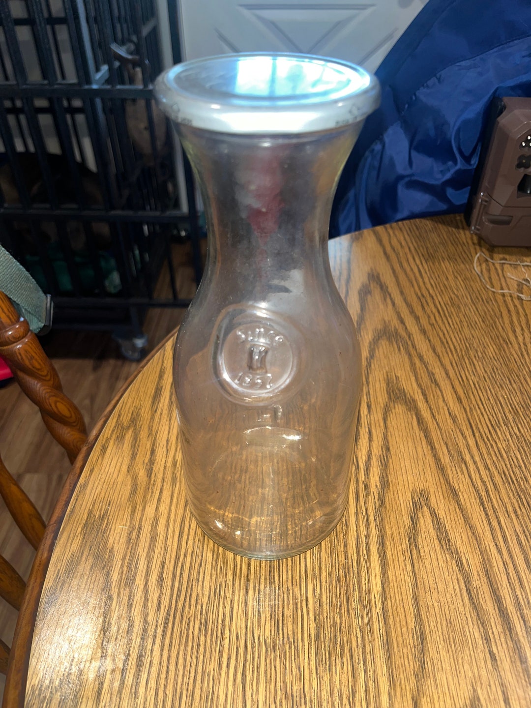 Vintage Embossed Paul Mason Since 1852 Glass Carafe - Etsy