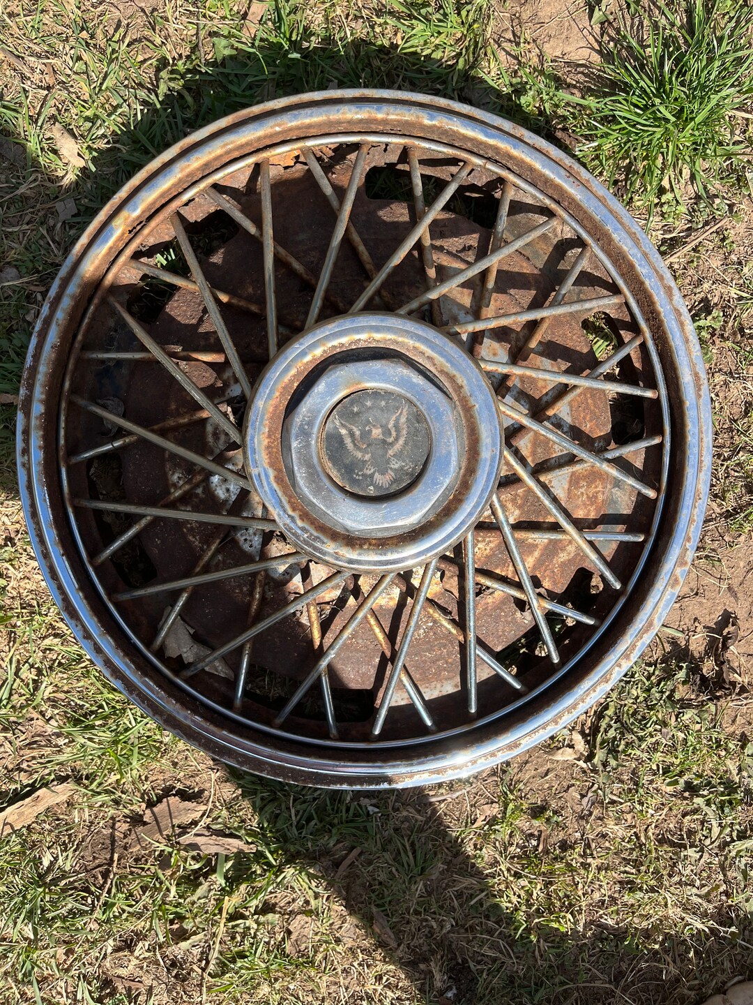 Vintage Eagle Wire Wheel Hubcap - Etsy