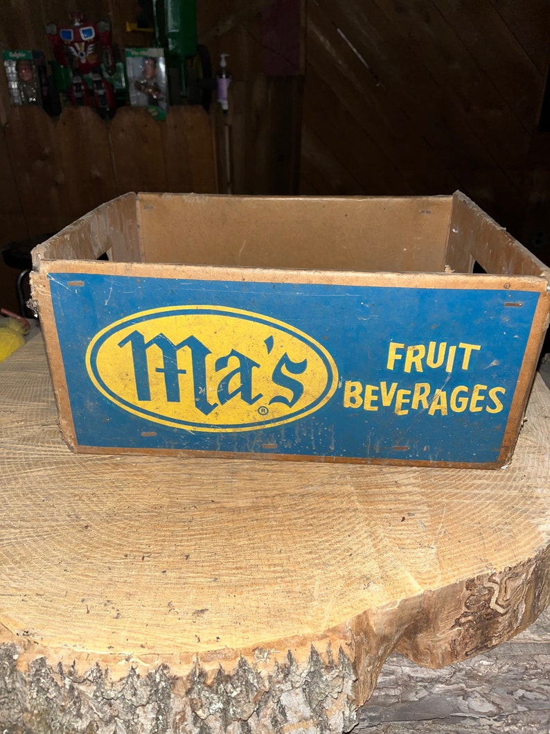 Vintage Ma’s Root Beer Cardboard Crate - Etsy
