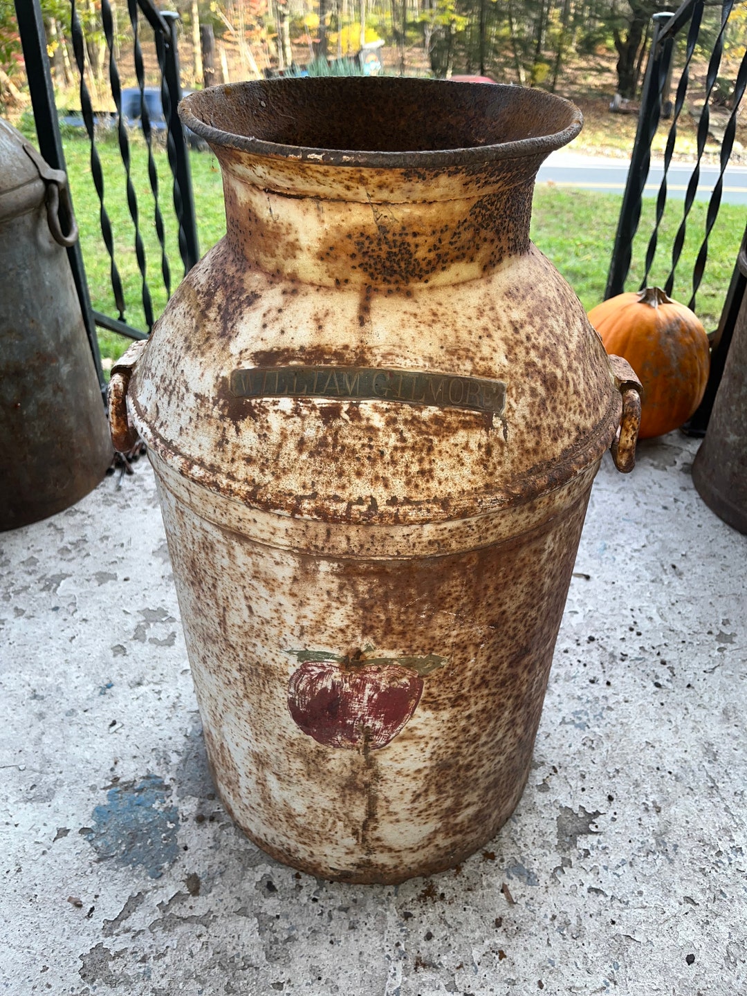 Vintage Rustic Milk Can - Etsy