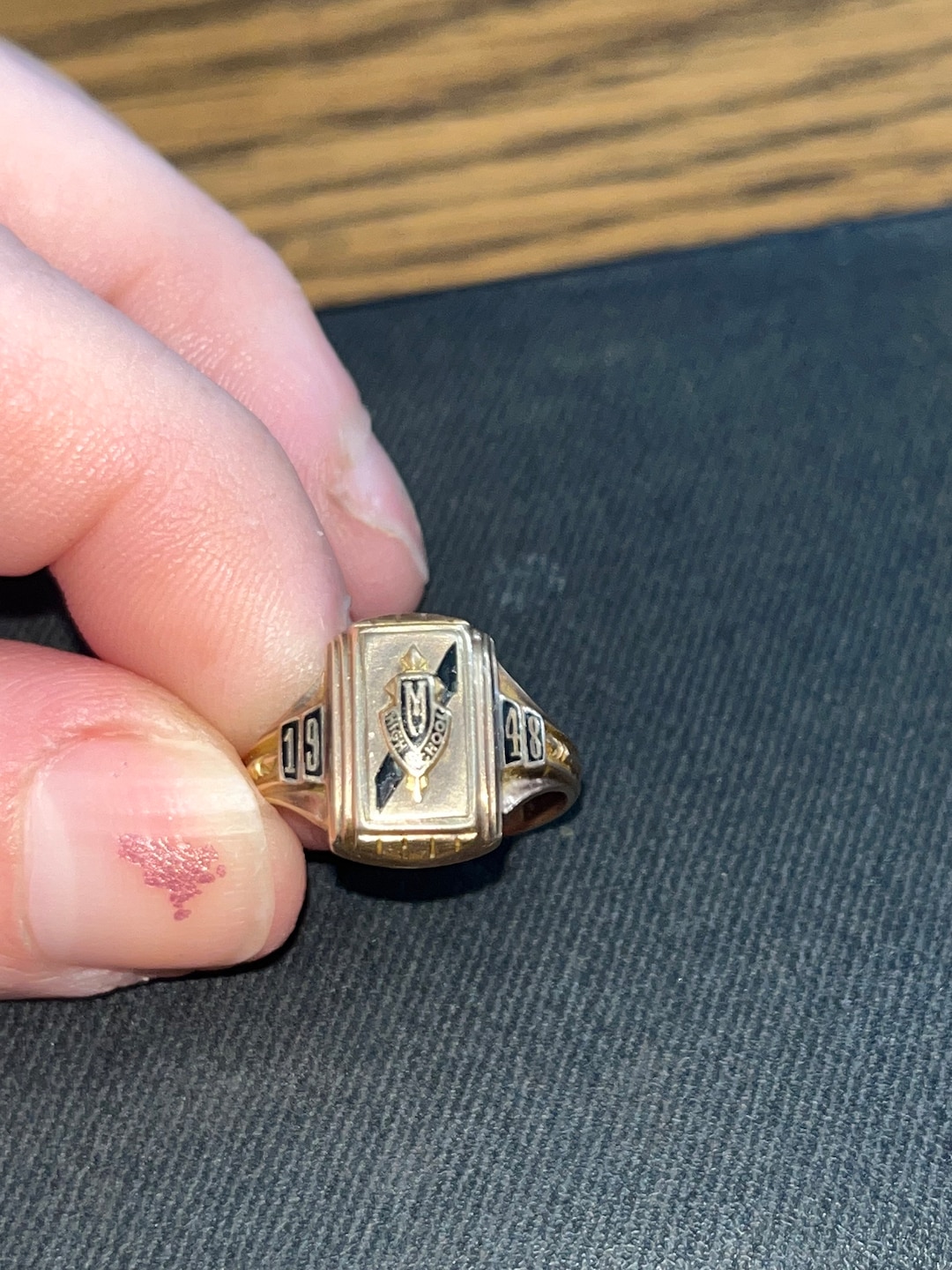 Vintage 10k Gold High School Class Ring 1948 - Etsy