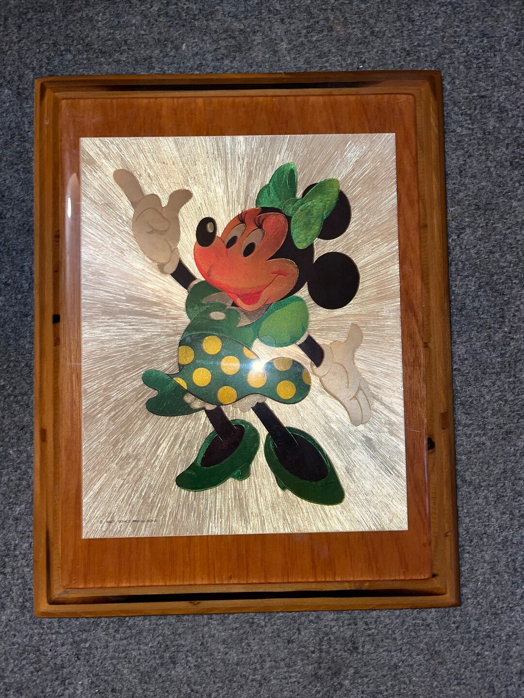 Vintage Minnie Mouse Wood Foil Art - Etsy