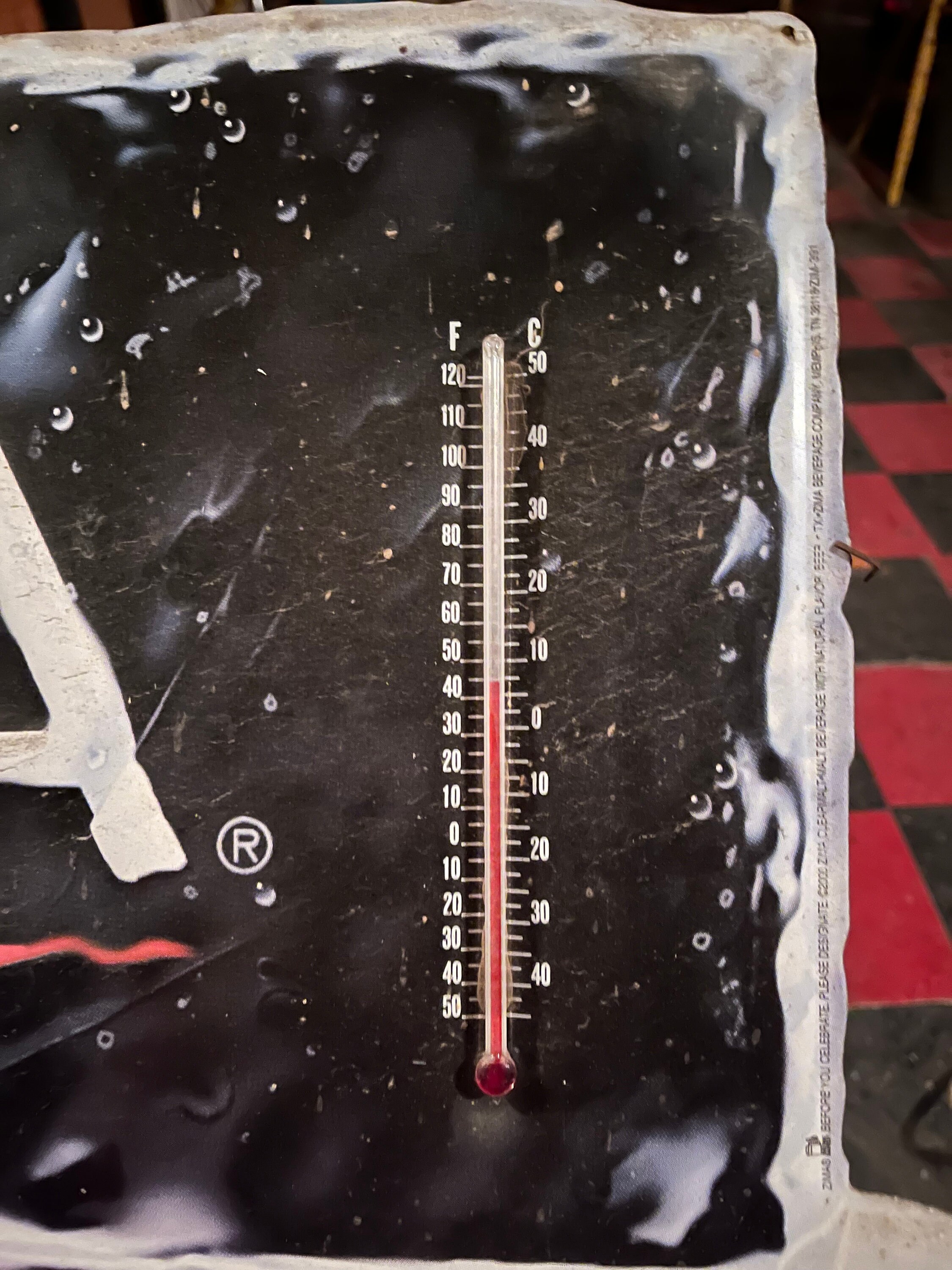 Vintage ZIMA Thermometer Metal Bar Sign - Etsy