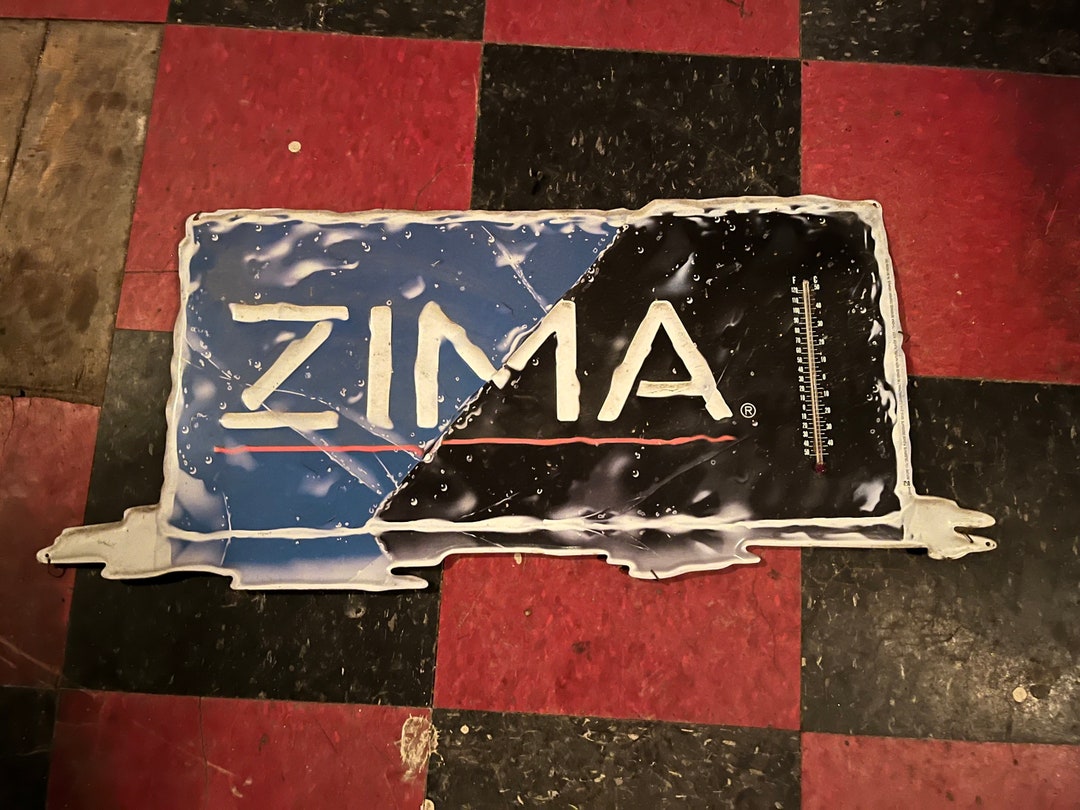 Vintage ZIMA Thermometer Metal Bar Sign - Etsy