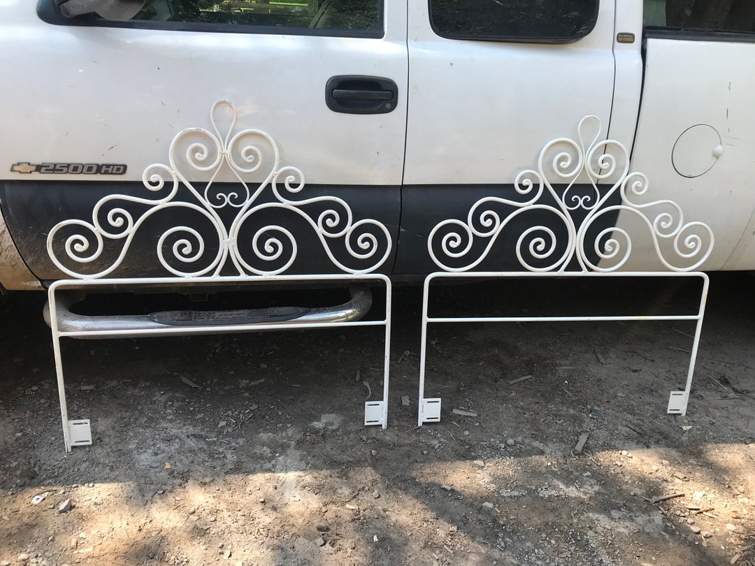 Vintage Victorian Wrought Iron Scroll Twin Headboards - Etsy