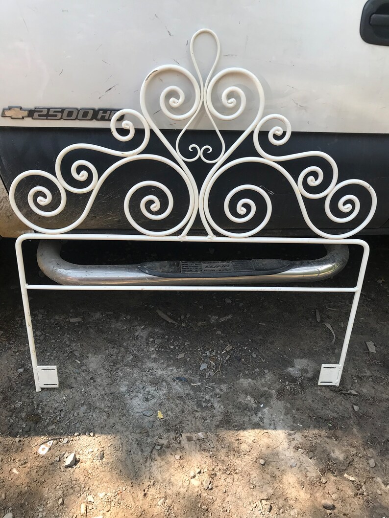 Vintage Victorian Wrought Iron Scroll Twin Headboards - Etsy