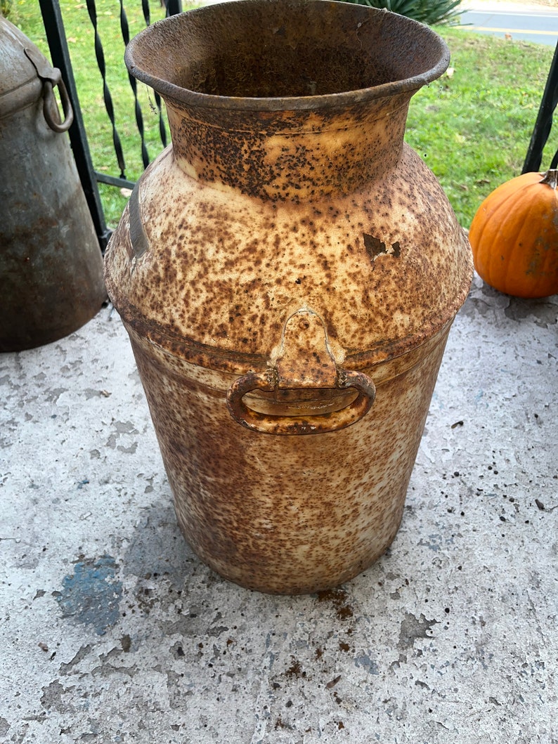 Vintage Rustic Milk Can - Etsy