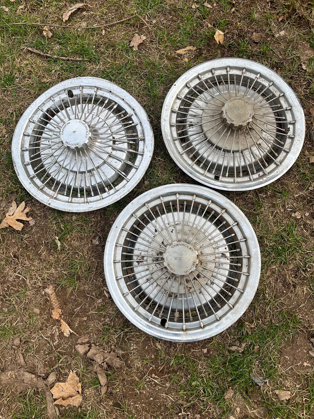 Vintage Chevrolet Motor Division Hubcaps - Etsy