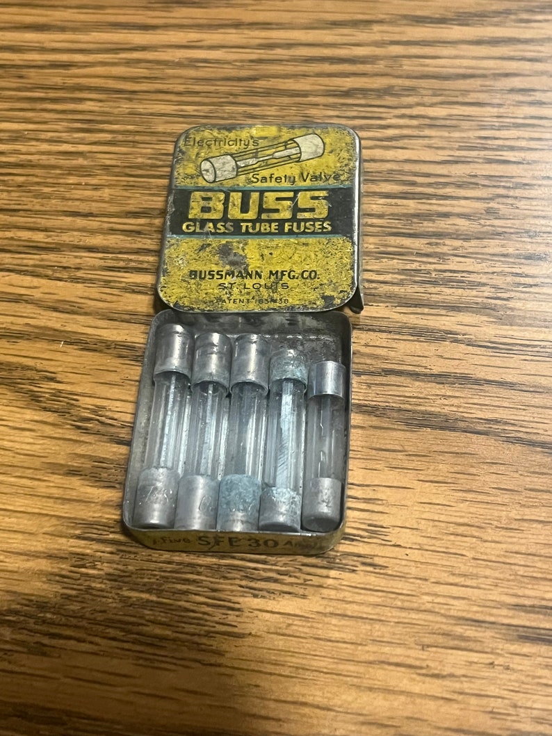 Vintage Buss Glass Tube Fuses, Bussmann Mfg. Co - Etsy