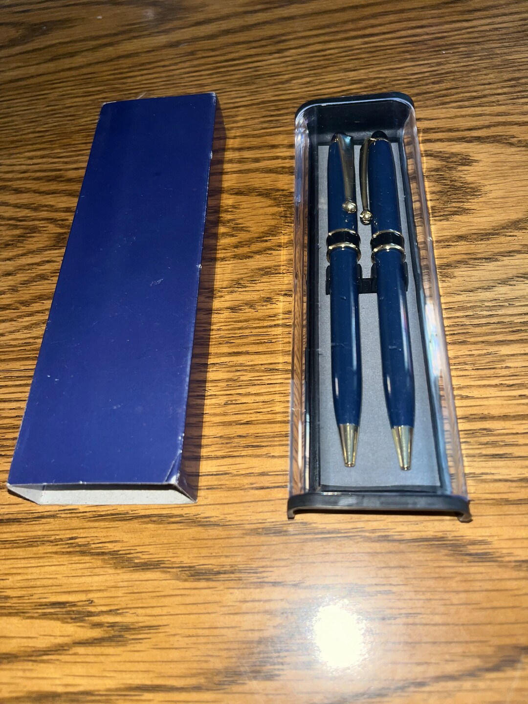 Vintage Pen Set Blue New in Box - Etsy
