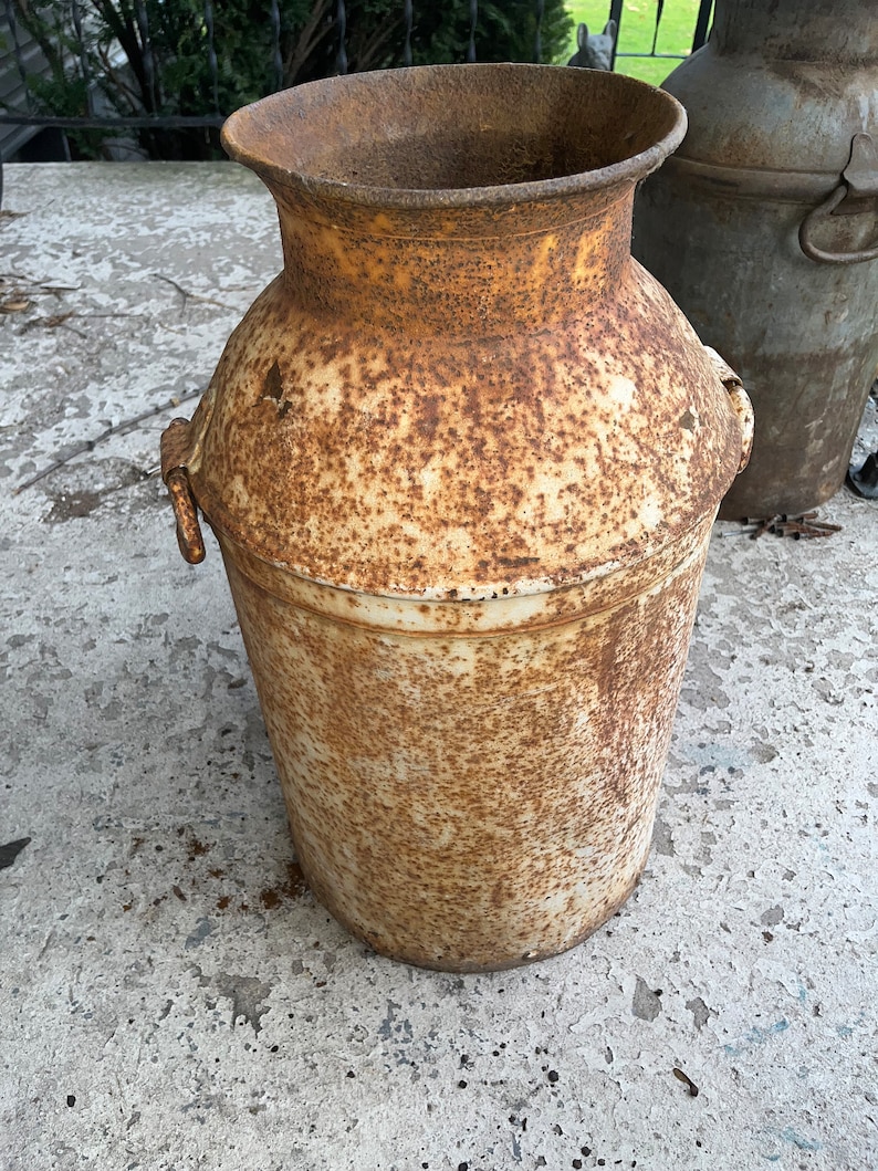 Vintage Rustic Milk Can - Etsy