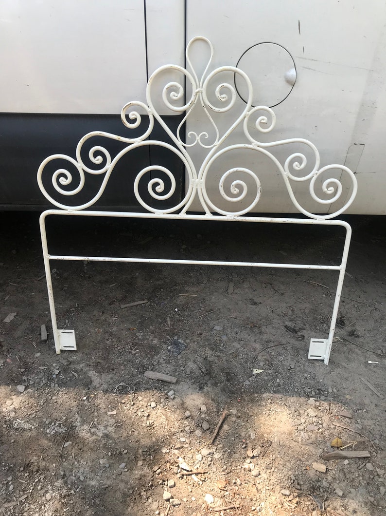 Vintage Victorian Wrought Iron Scroll Twin Headboards - Etsy