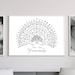 Family Tree Fan Chart Ancestry Map Genealogy Template 6 Generation ...