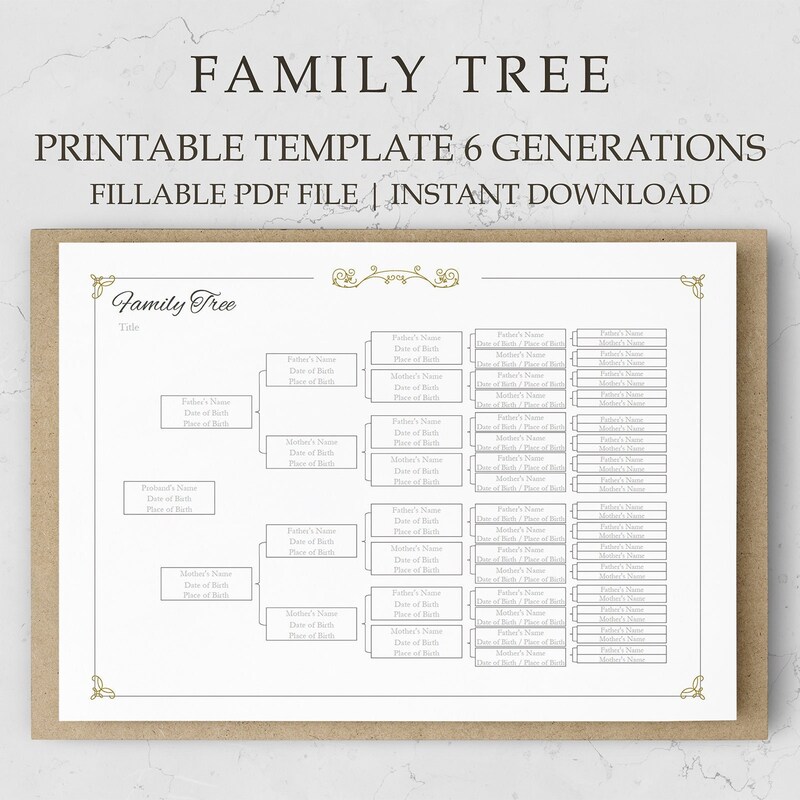 Digital Family Tree - Etsy
