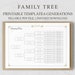 Editable Descendant Family Tree Template Genealogy Tree Multiple ...