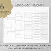 7 Generation Family Tree Template Editable Download Genealogy Worksheet ...