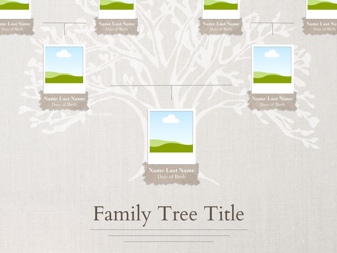 Editable Family Tree With Photo Family Tree Template Portrait Family ...
