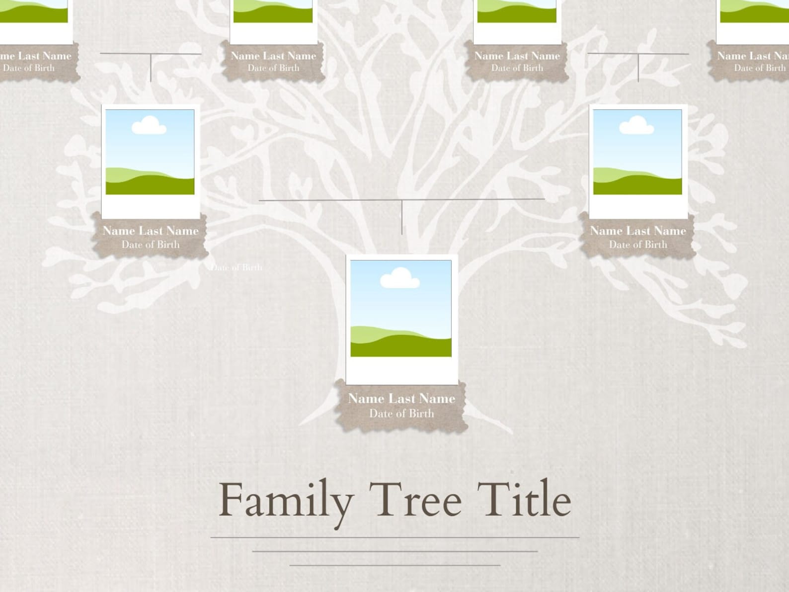 Editable Family Tree With Photo Family Tree Template Portrait Family ...
