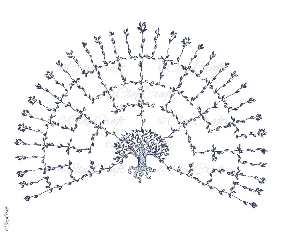 Family Tree SVG Cricut Genealogy Chart Family Tree Template Family Tree ...