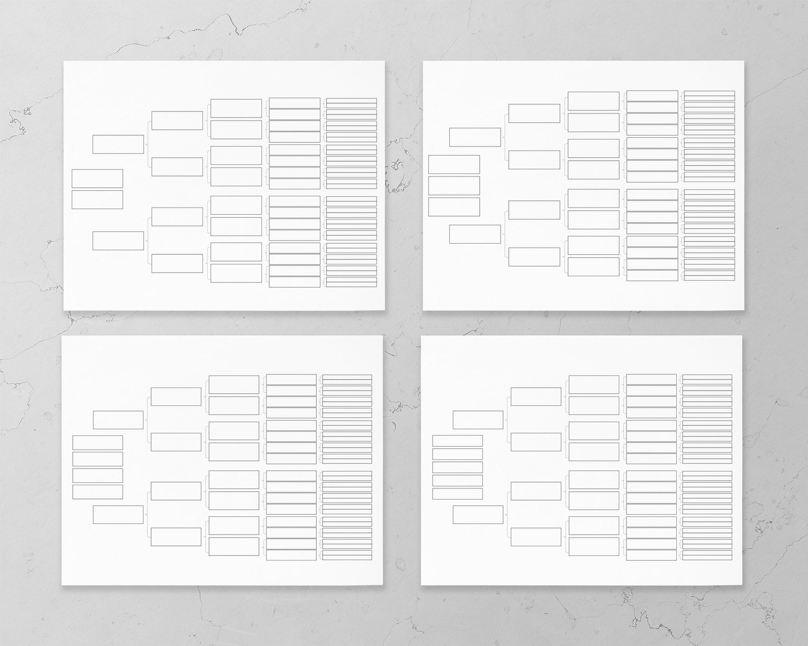 6 Generation Family Tree Template Genealogy Chart Pedigree Chart Form ...