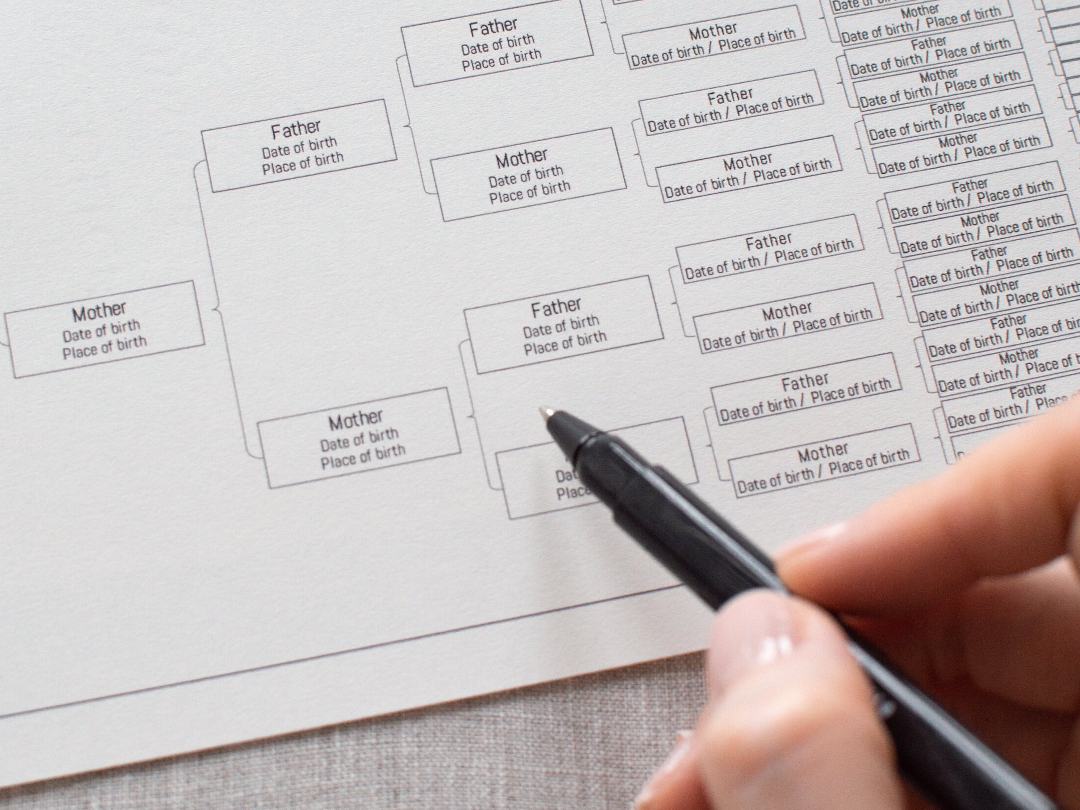 Fillable Family Tree Template Editable Genealogy Chart Family Tree ...