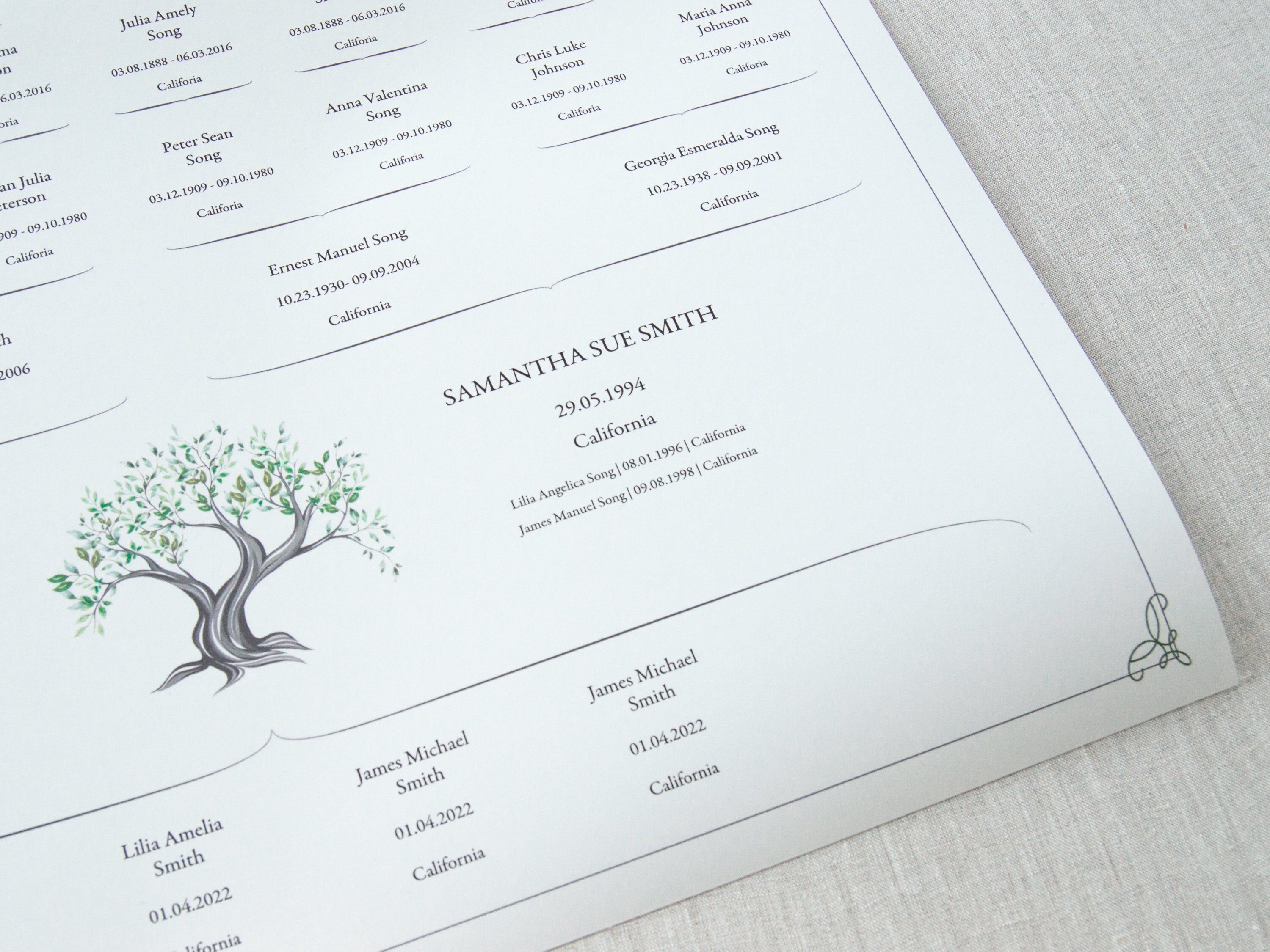 Genealogy Tree Family Tree Template Family Lineage 5 Children Genealogy ...