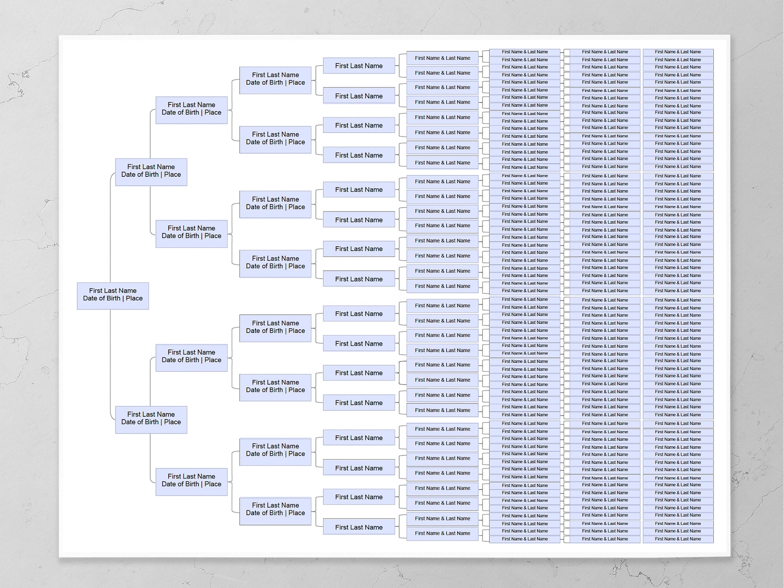 Family Tree Template Editable Genealogy Template Ancestry Template 8 ...